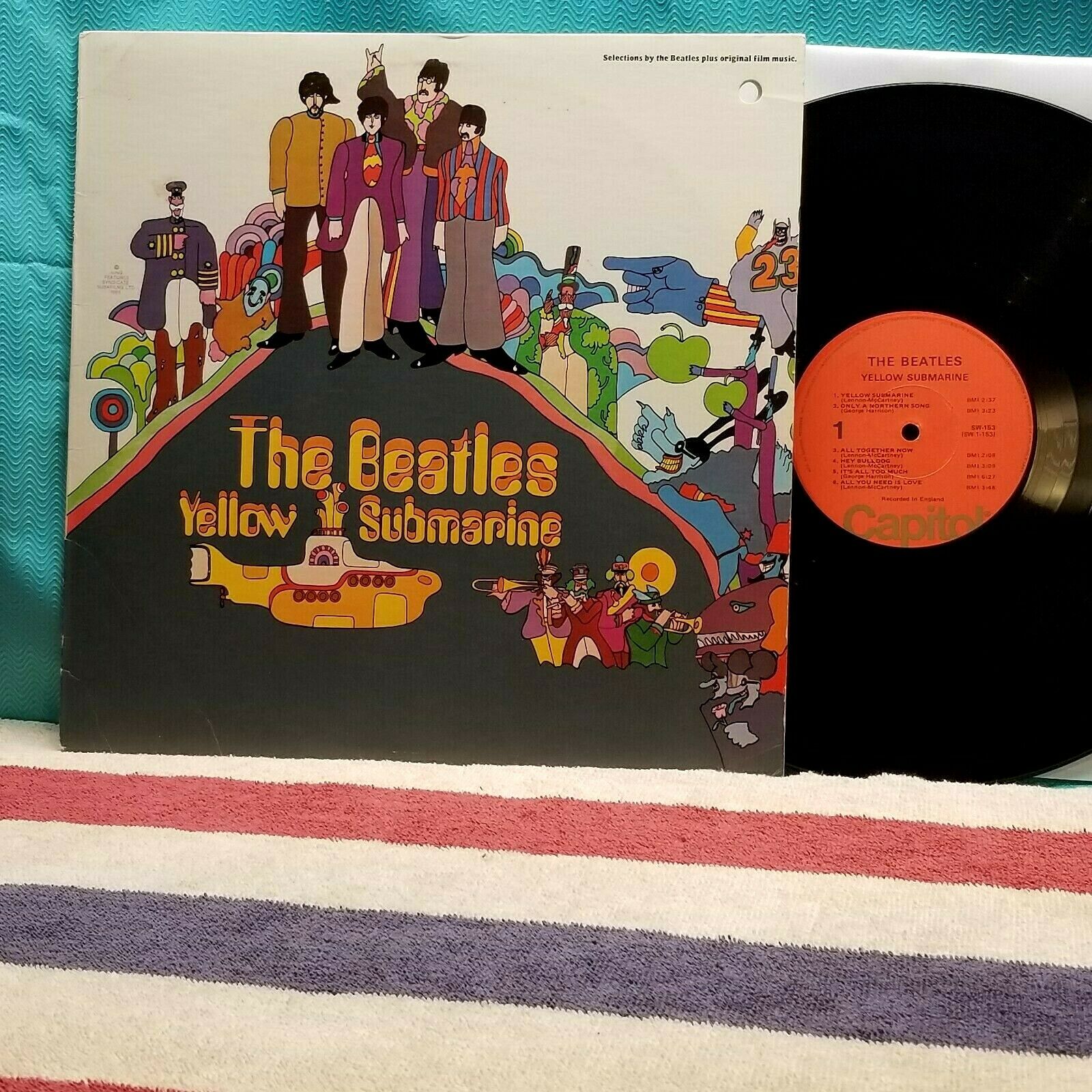 popsike.com - The Beatles Yellow Submarine Soundtrack Original 1975 ...
