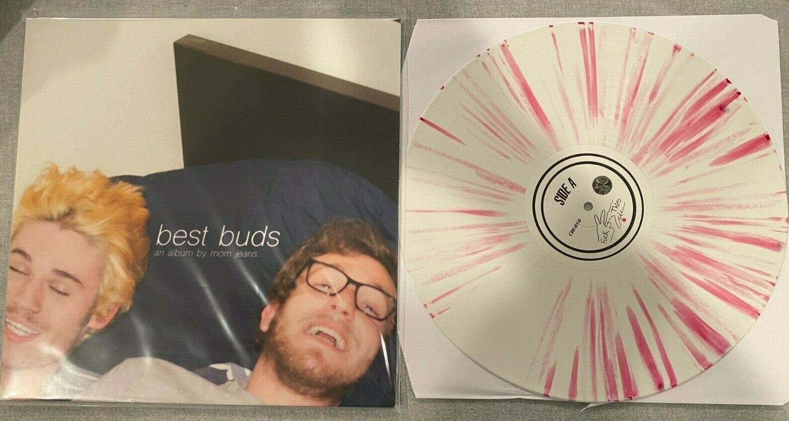 popsike.com - Mom Jeans - Best Buds Vinyl LP White w/Red Splatter x/400 ...