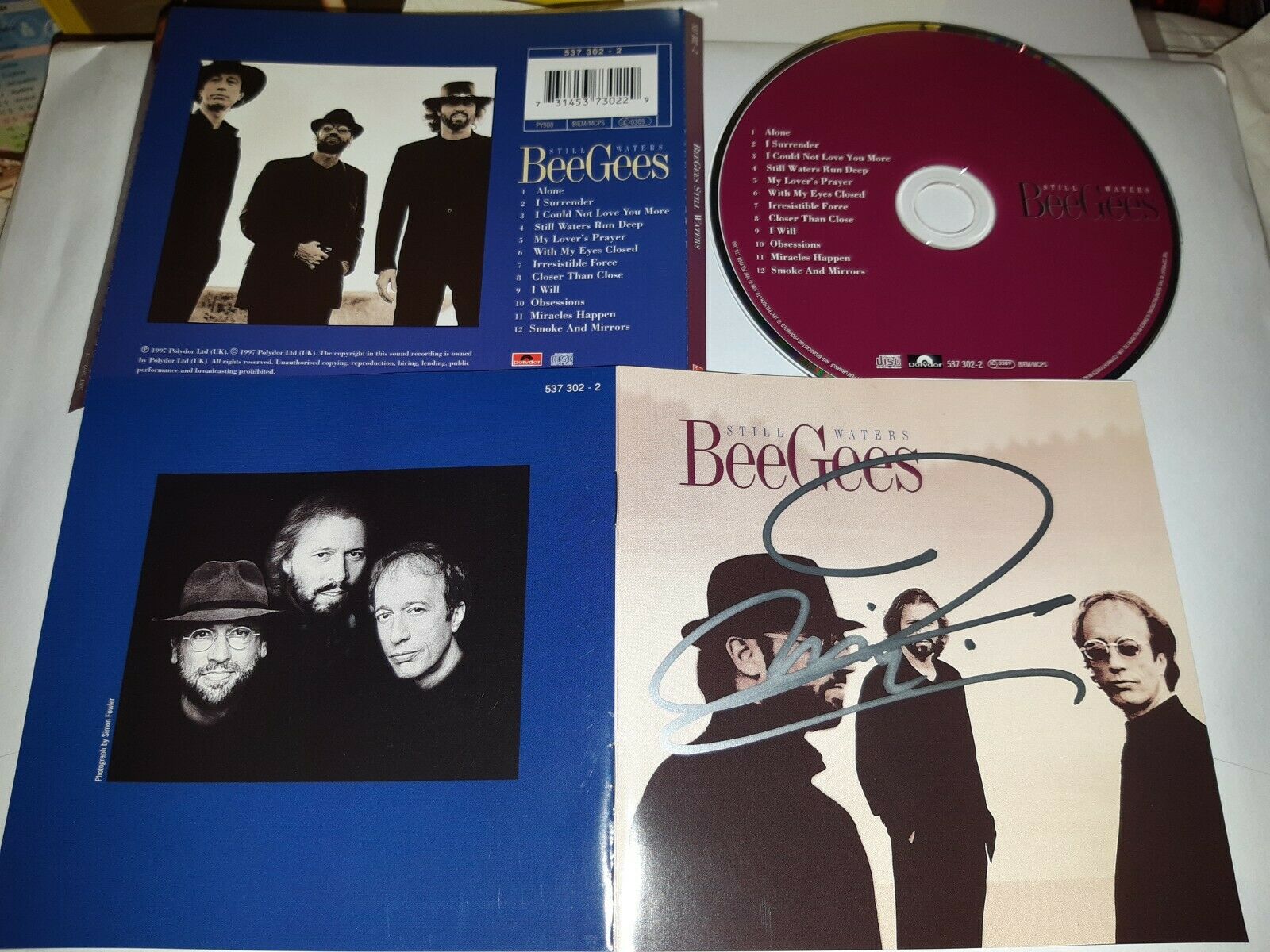 popsike.com - BEE GEES autograph BARRY signed live concert PARIS ...