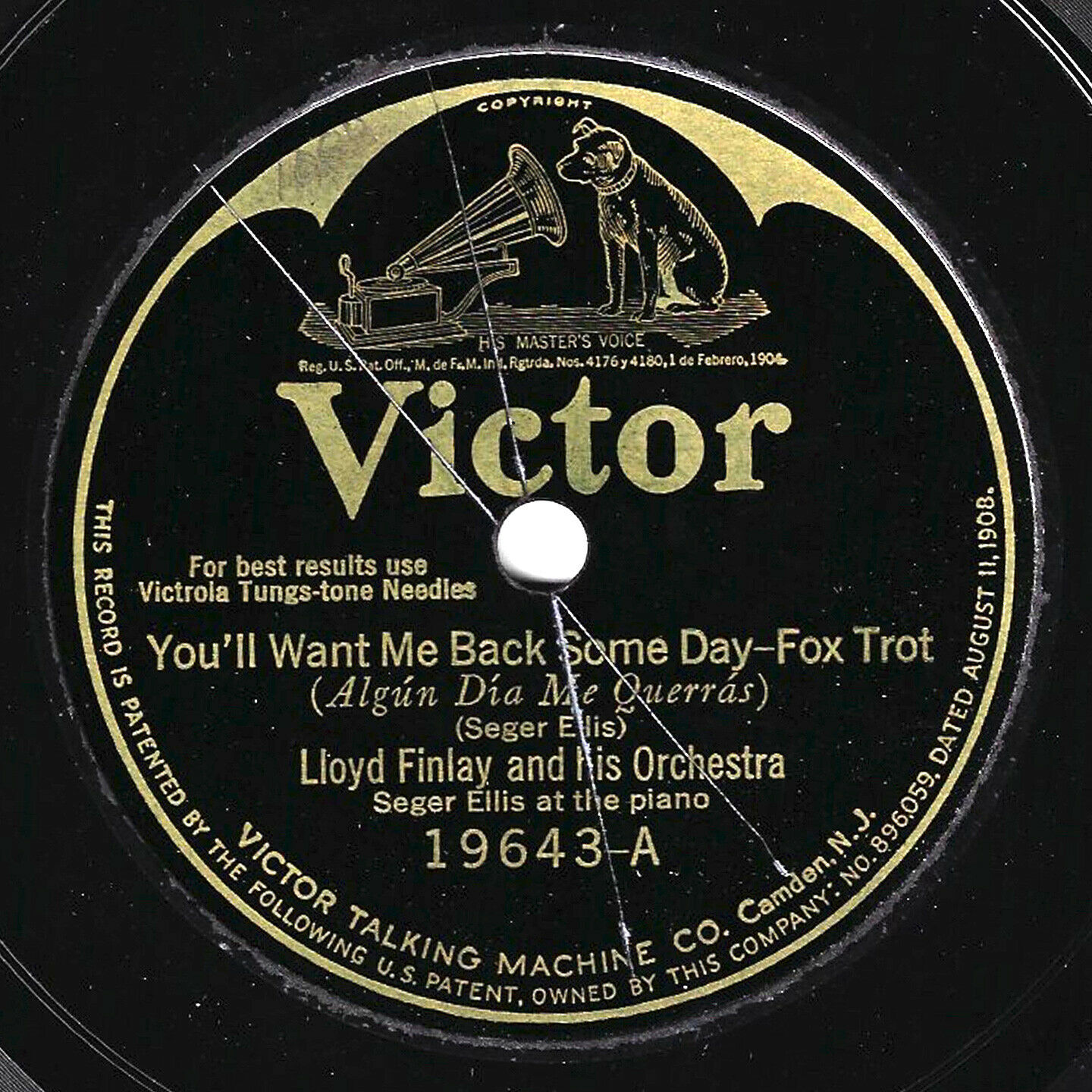 popsike.com - Victor #19643: Lloyd Finlay Orch.-"Mamma " and "You'll ...