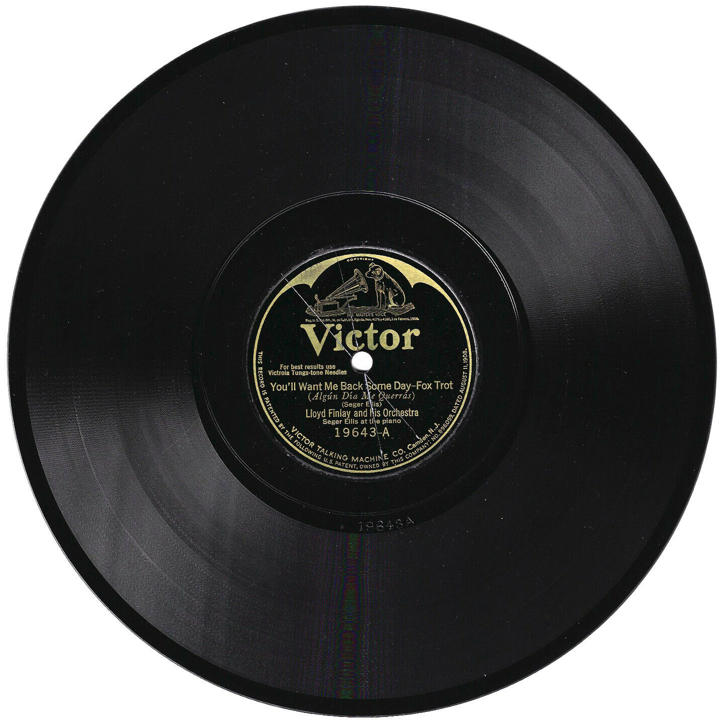 popsike.com - Victor #19643: Lloyd Finlay Orch.-"Mamma " and "You'll ...