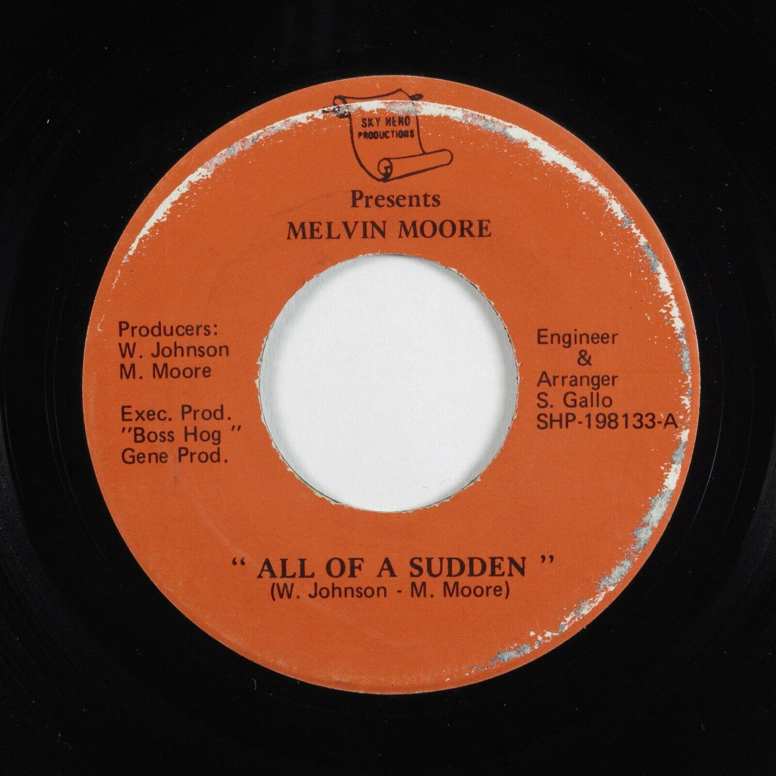 popsike.com - Modern Soul 45 MELVIN MOORE All Of A Sudden SKY HERO HEAR ...