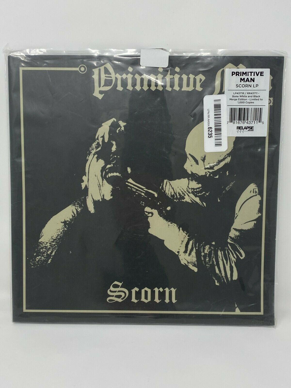 popsike.com - Primitive Man Scorn LP Bone White and Black Merge Edition ...