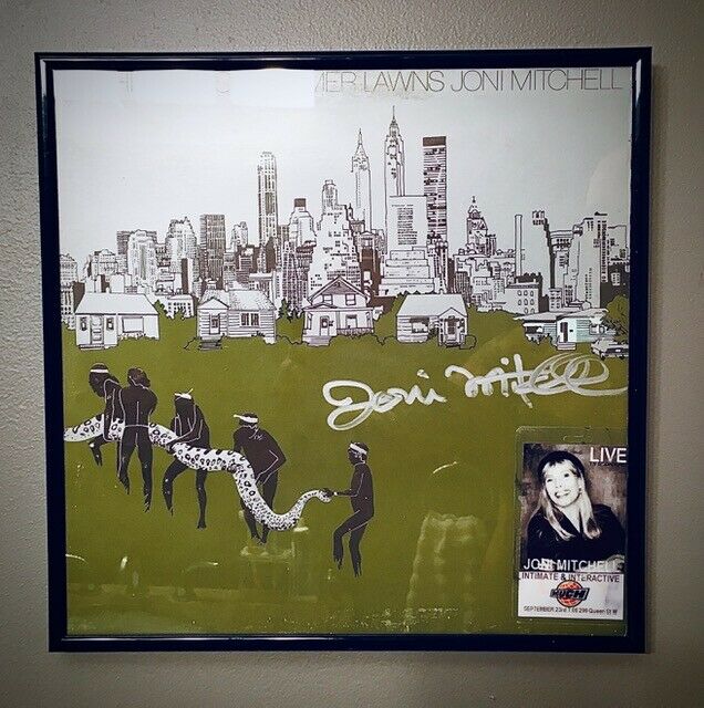 popsike.com - Joni Mitchell SIGNED Hissing of summer lawns FRAMED ...