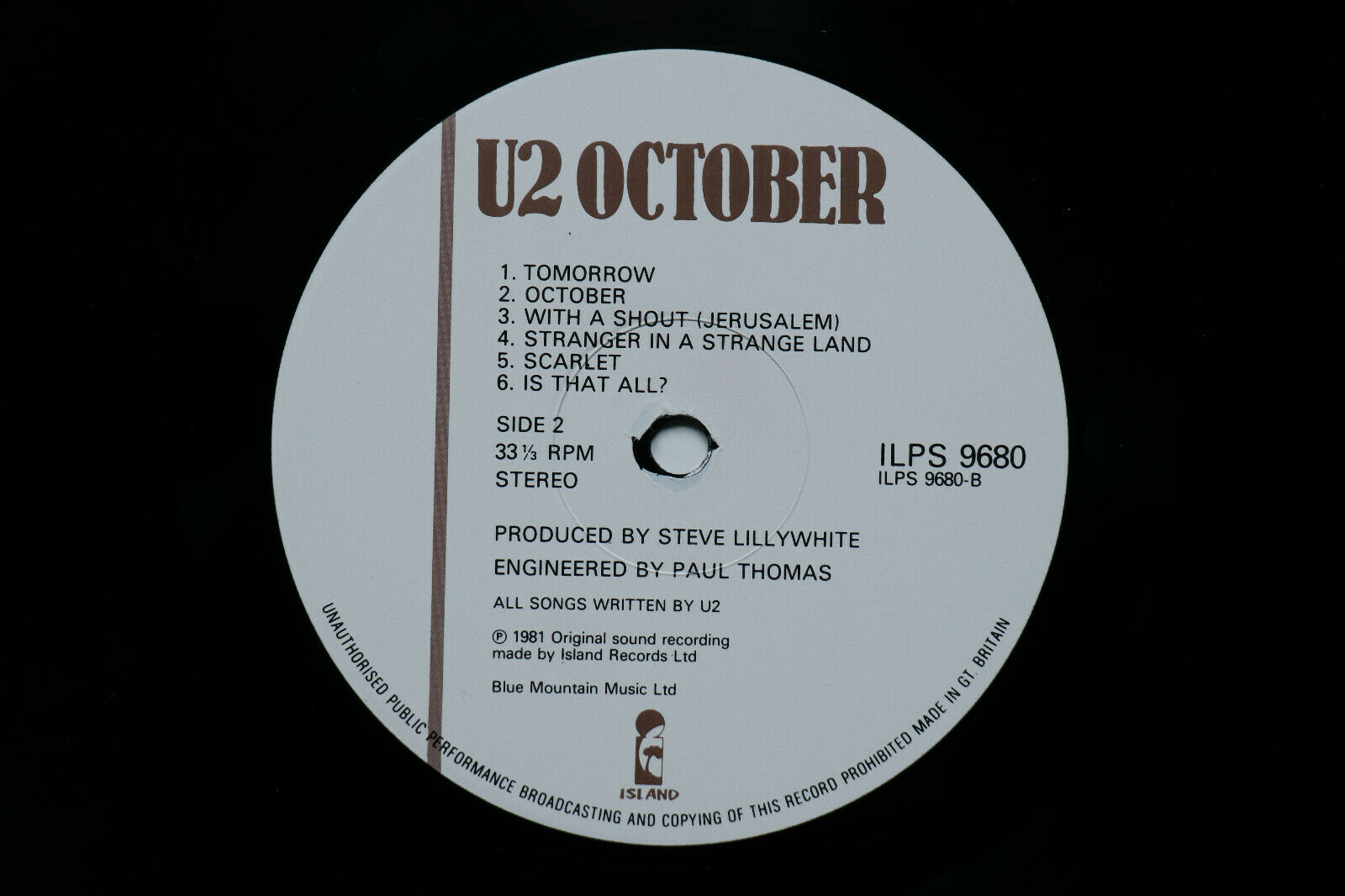 popsike.com - U2 'October' vinyl LP UK 1981 1st press + printed inner ...