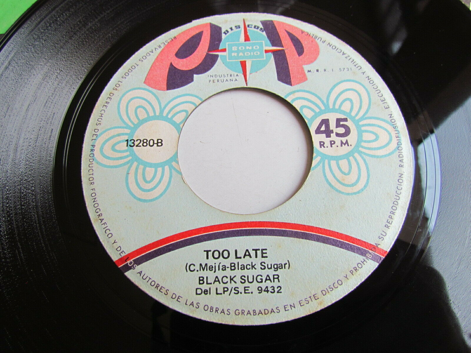 popsike.com - BLACK SUGAR "TOO LATE" 7" MONSTER LATIN FUNK SOUL PERU EX ...
