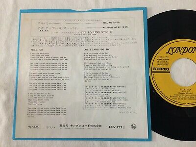popsike.com - The Rolling Stones "TELL ME/AS TEARS GO BY" 45 7" JAPAN ORIGINAL LONDON TOP-1772 ...