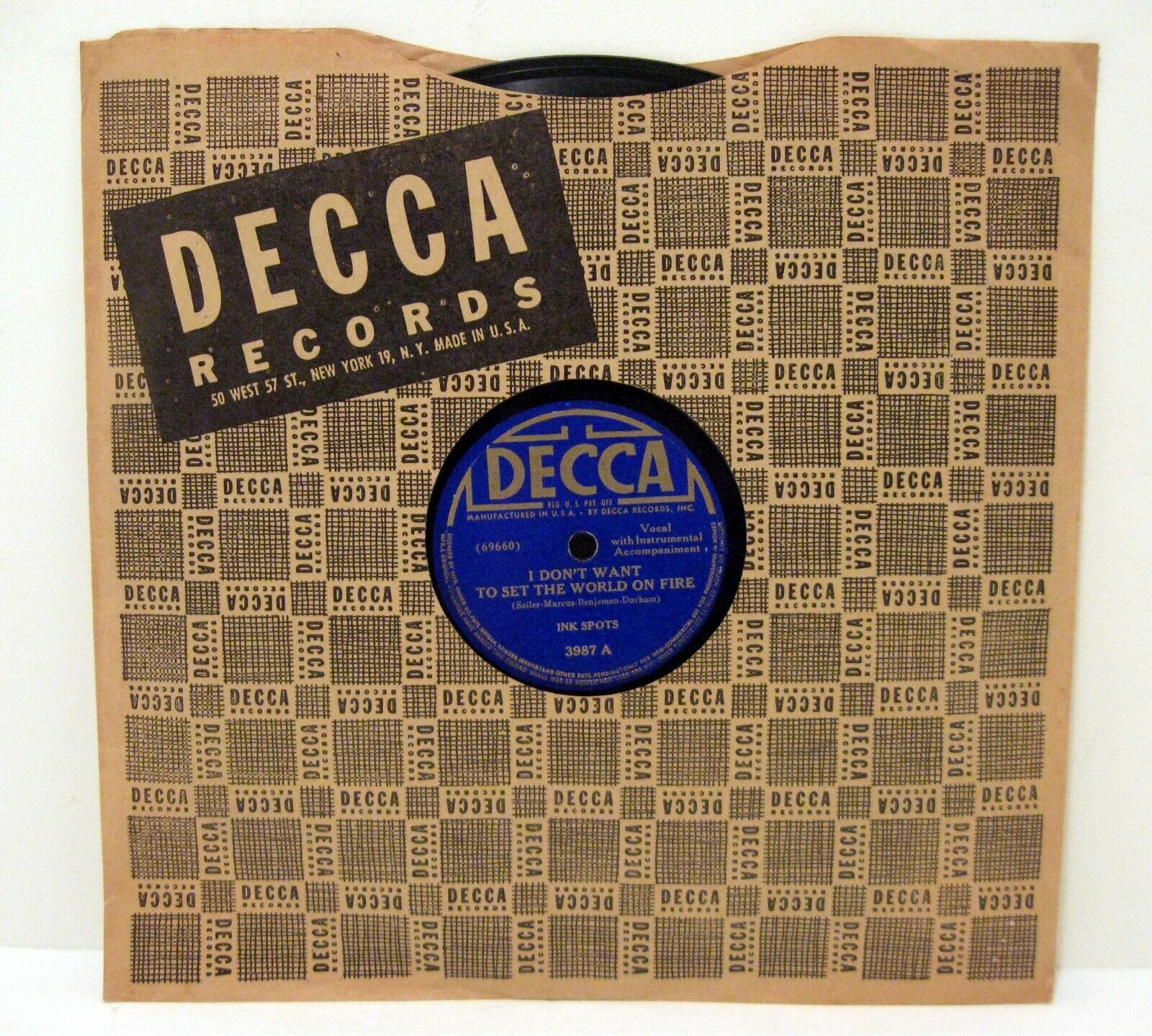 popsike.com - 78 rpm Decca 3987 - Ink Spots - I Don't Want To Set The ...