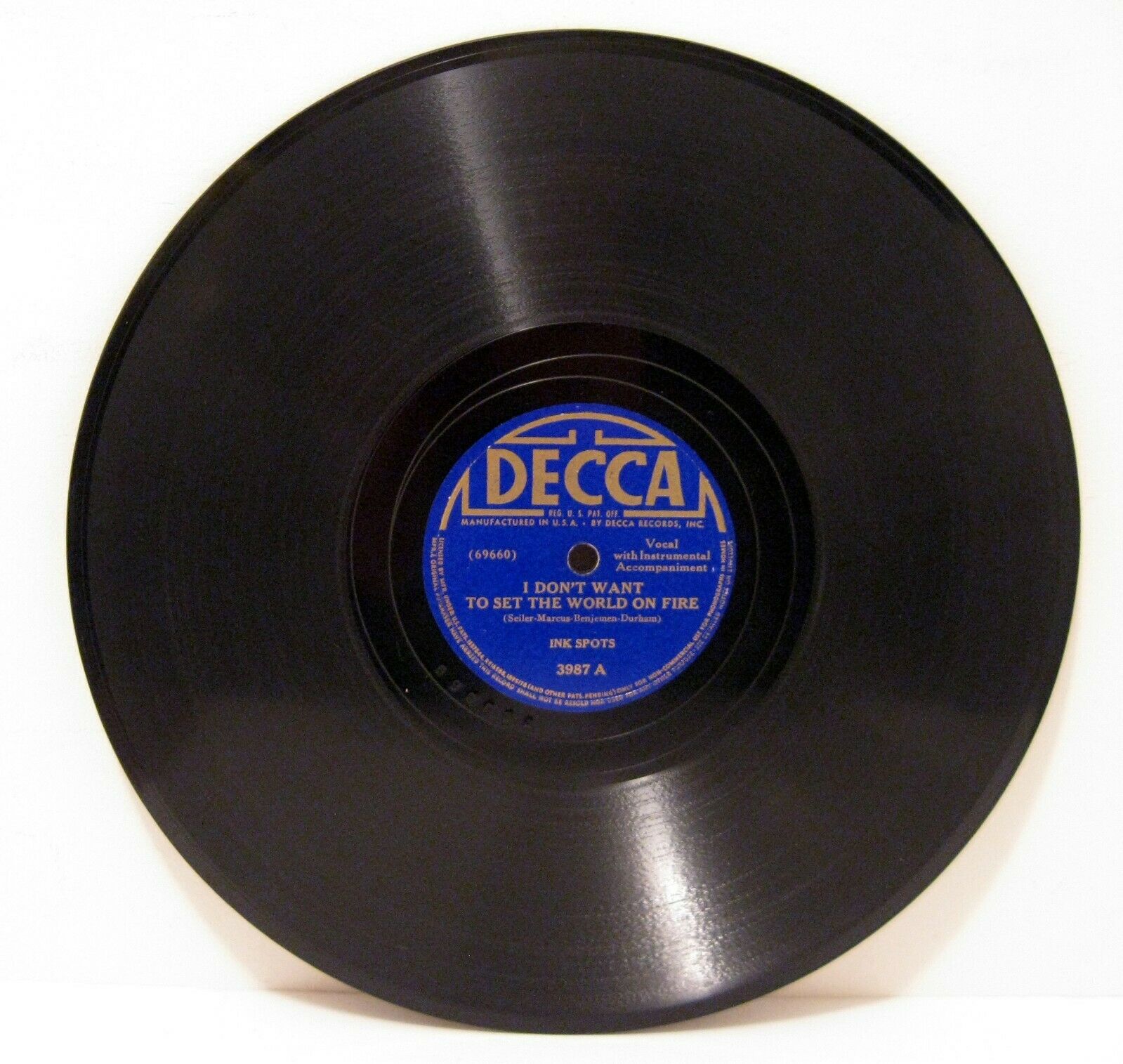 popsike.com - 78 rpm Decca 3987 - Ink Spots - I Don't Want To Set The ...