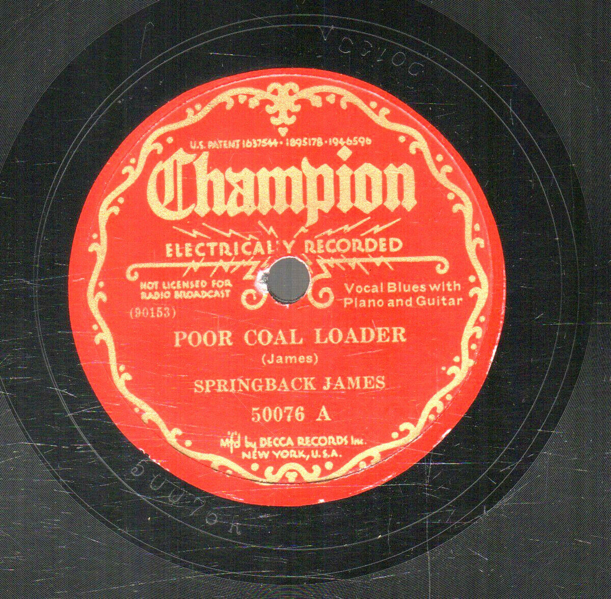 popsike.com - 177g5. Springback James - Poor Coal Loader & Lonesome ...