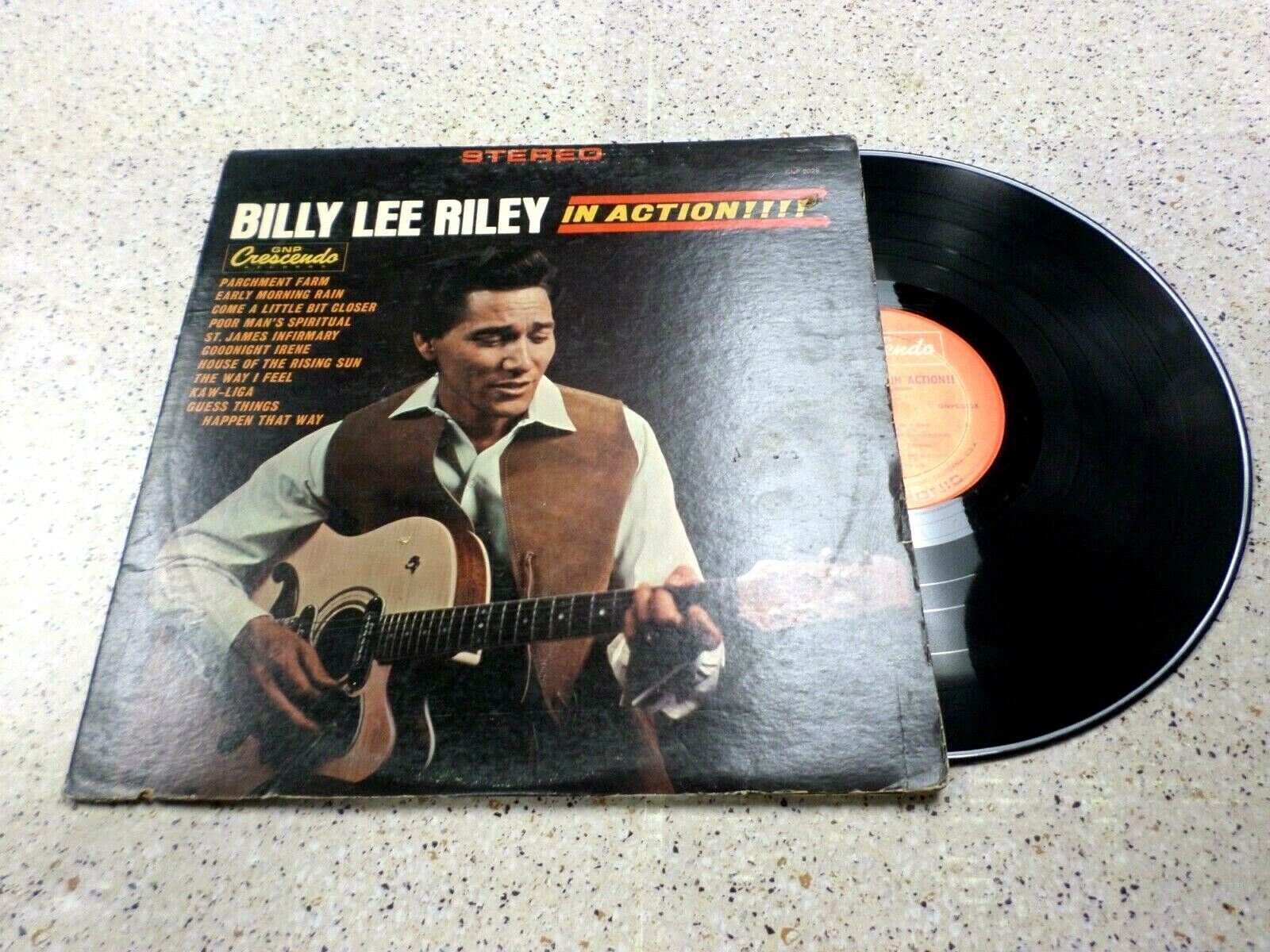 popsike.com - VINYL RECORD ALBUM,VERY RARE,BILLY LEE RILEY-IN ACTION ...