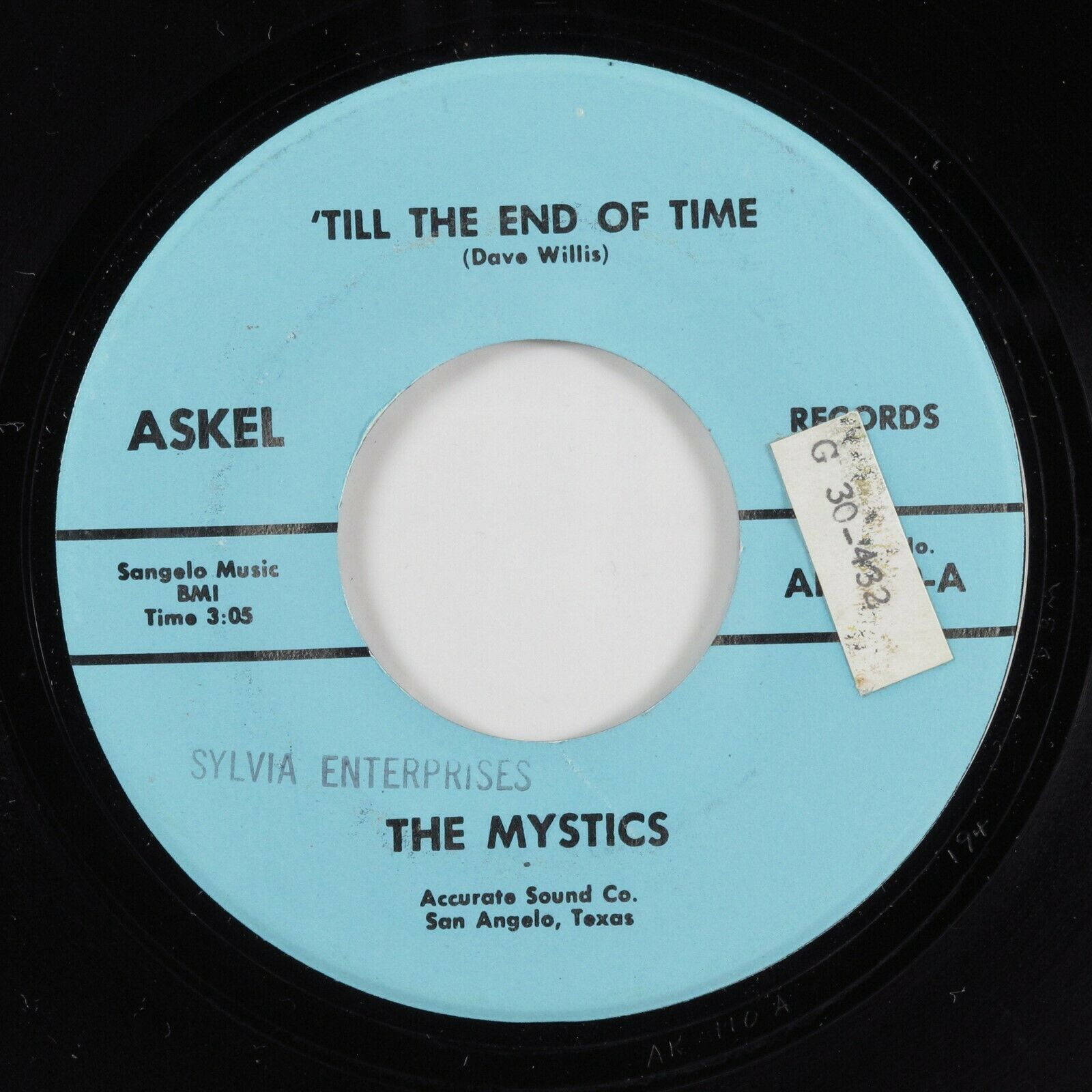 popsike.com - Garage Ballads 45 MYSTICS 'Till The End Of Time ASKEL VG+ ...