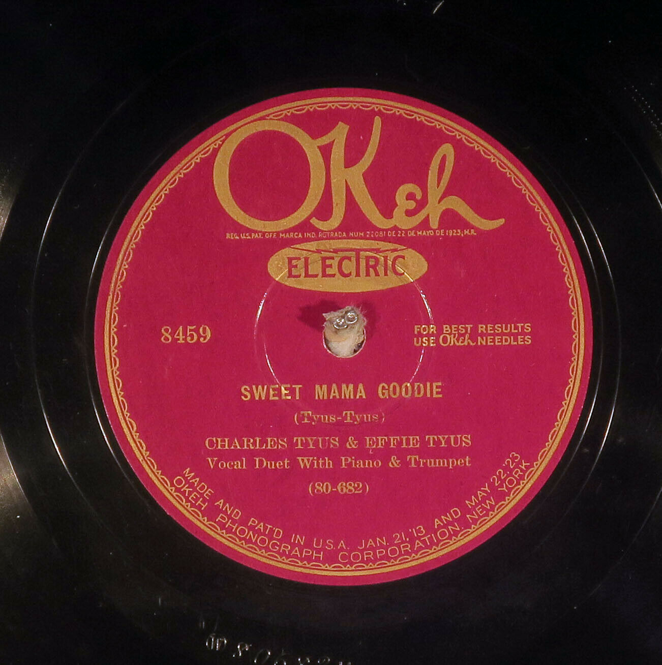 popsike.com - 78 RPM -- Charles Tyus and Effie Tyus, Okeh 8459, E Blues ...