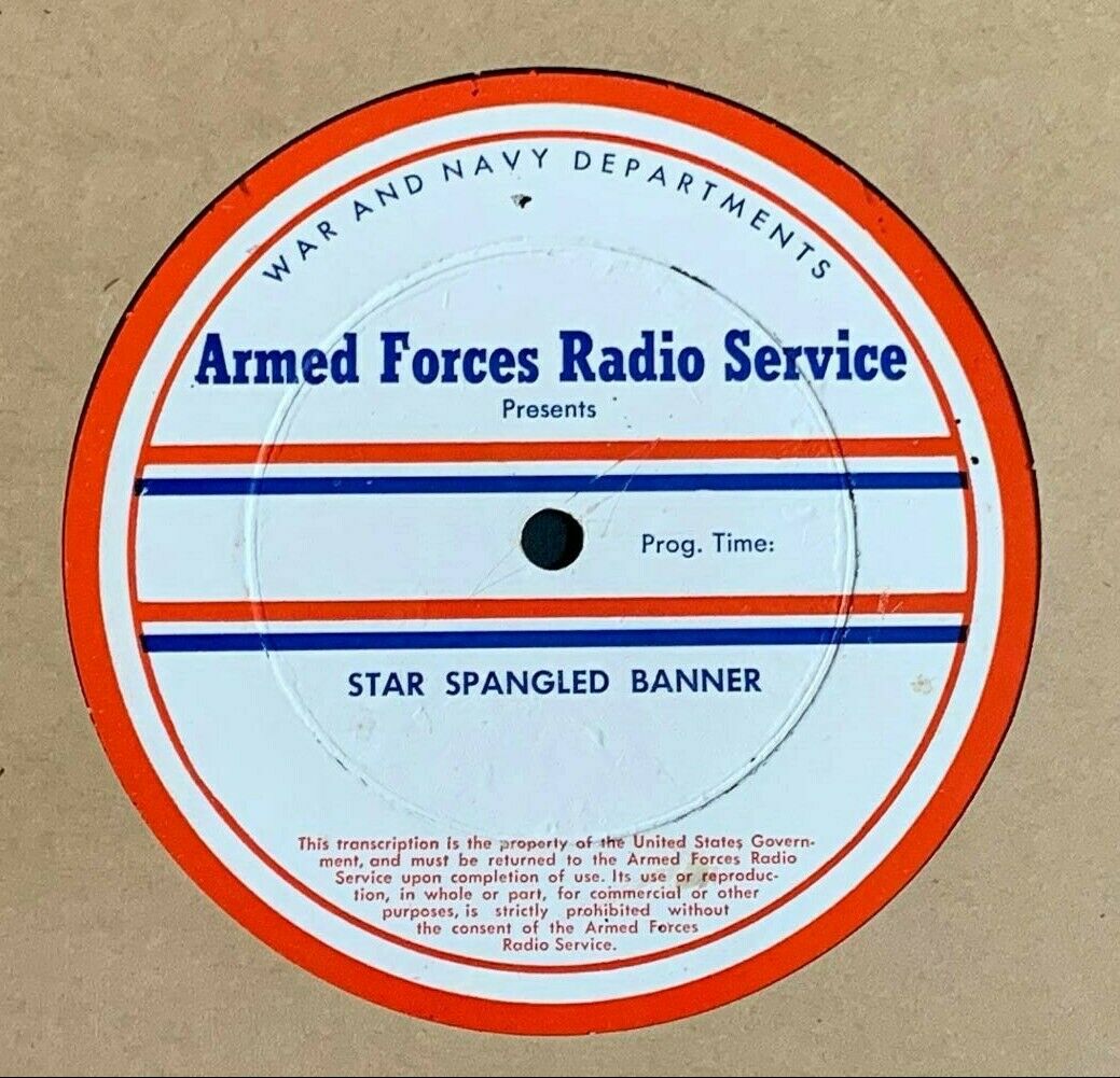 popsike.com - 1944 WWII STAR SPANGLED BANNER GOD SAVE THE KING AFRS ...
