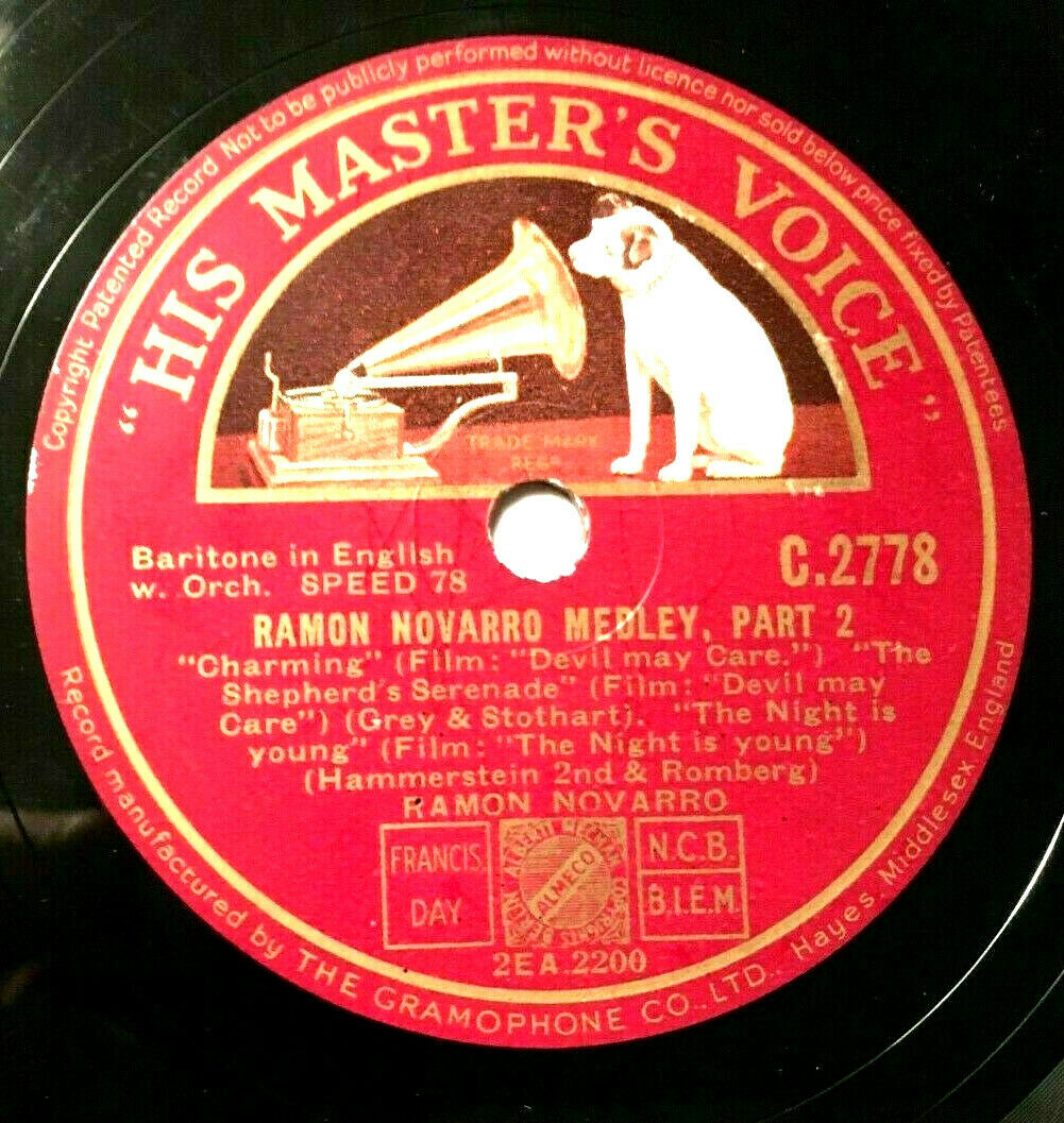 popsike.com - RAMON NOVARRO MEDLEY HMV UK 12' 78 E+ Rare movie star ...