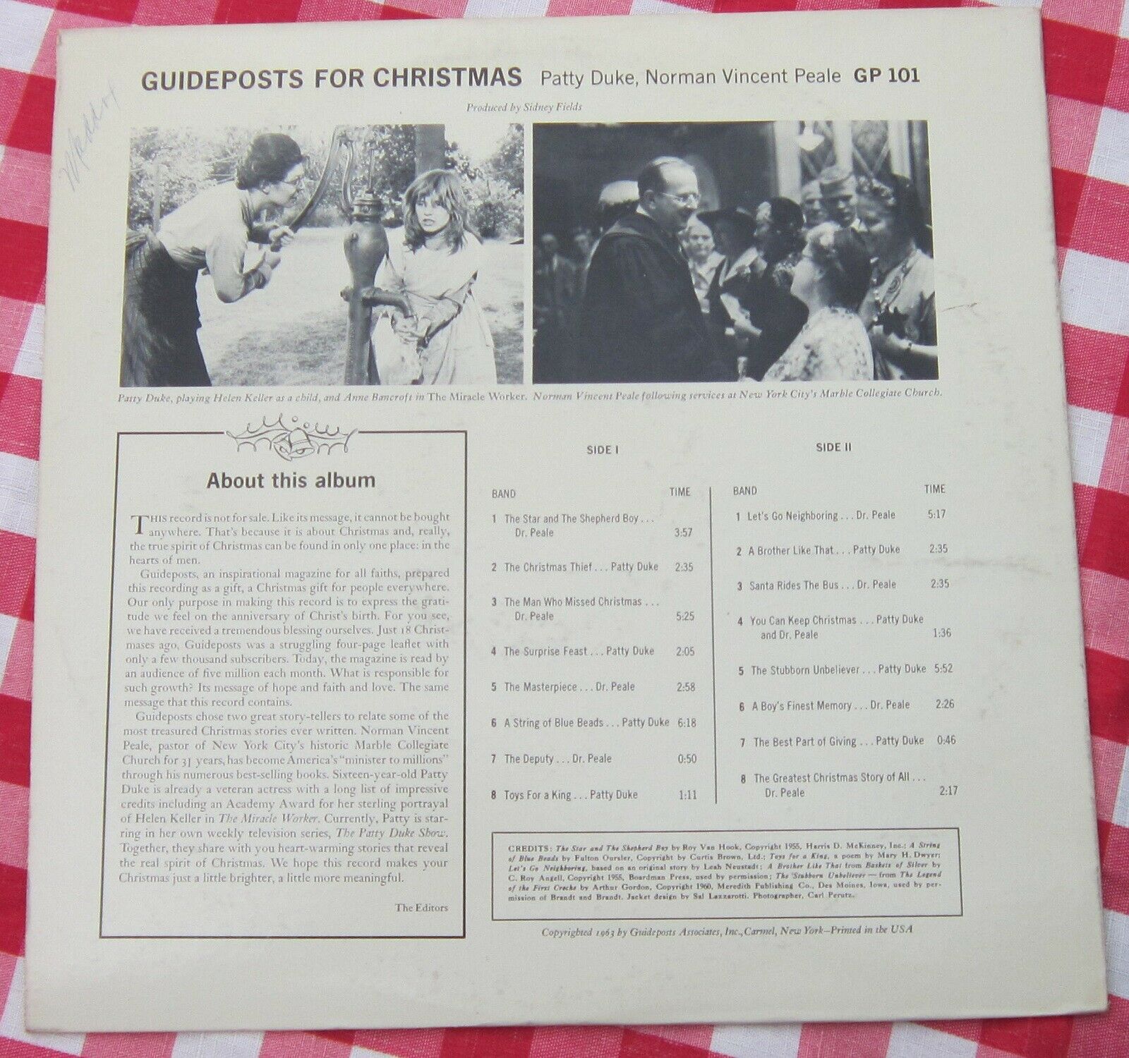 popsike.com - PATTY DUKE/NORMAN VINCENT PEALE - GUIDEPOSTS FOR ...