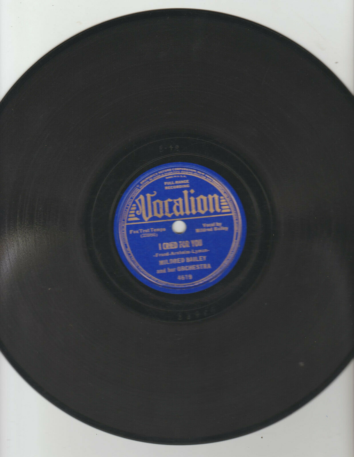 popsike.com - JAZZ- MILDRED BAILEY 1939 I CRIED FOR YOU 78rpm-VOCALION ...