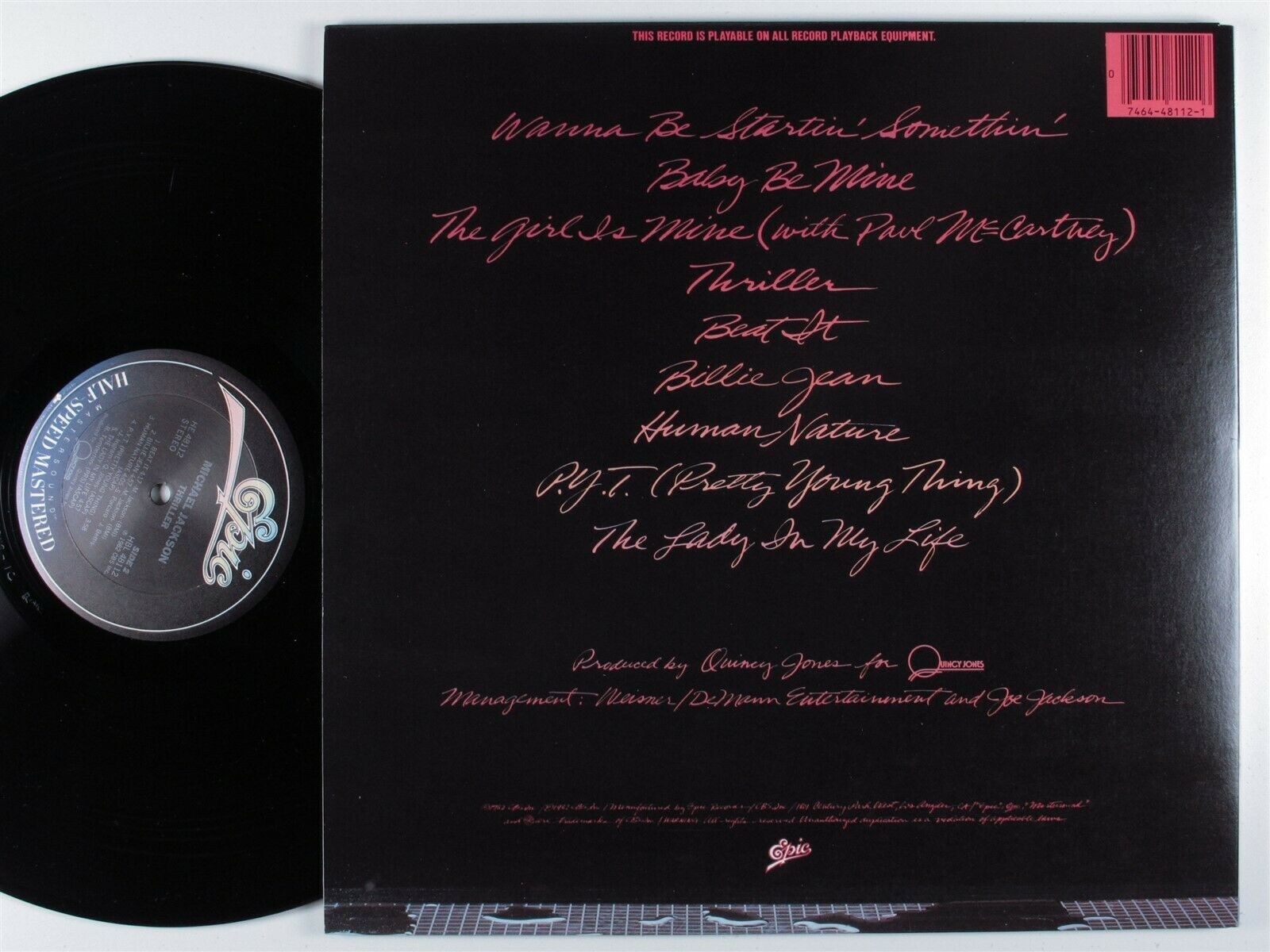 popsike.com - MICHAEL JACKSON Thriller EPIC HE-48112 LP NM half-speed ...