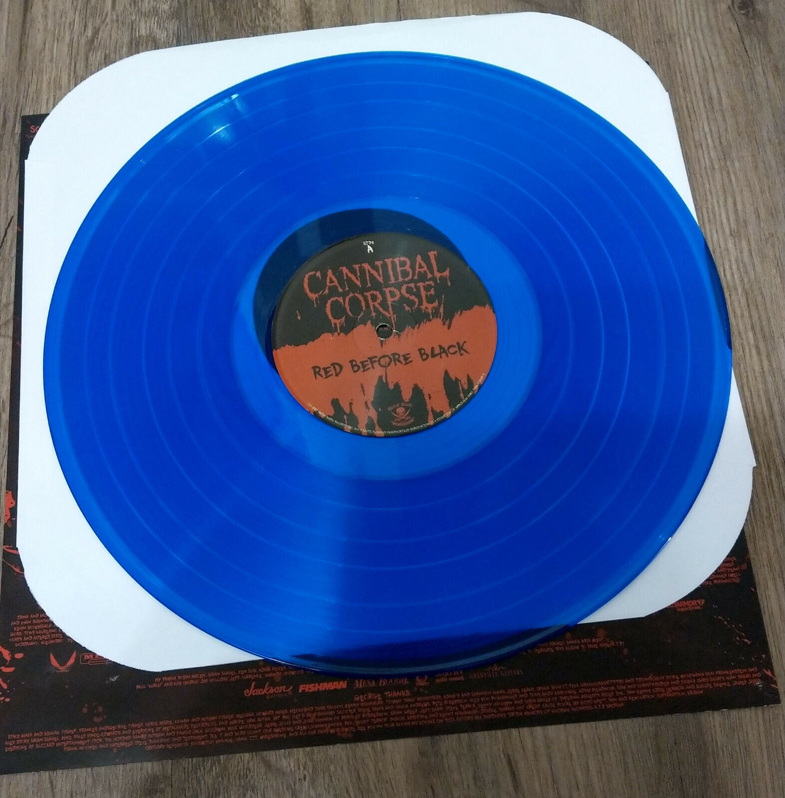 popsike.com - CANNIBAL CORPSE ‎– Red Before Black (Transparent Blue ...