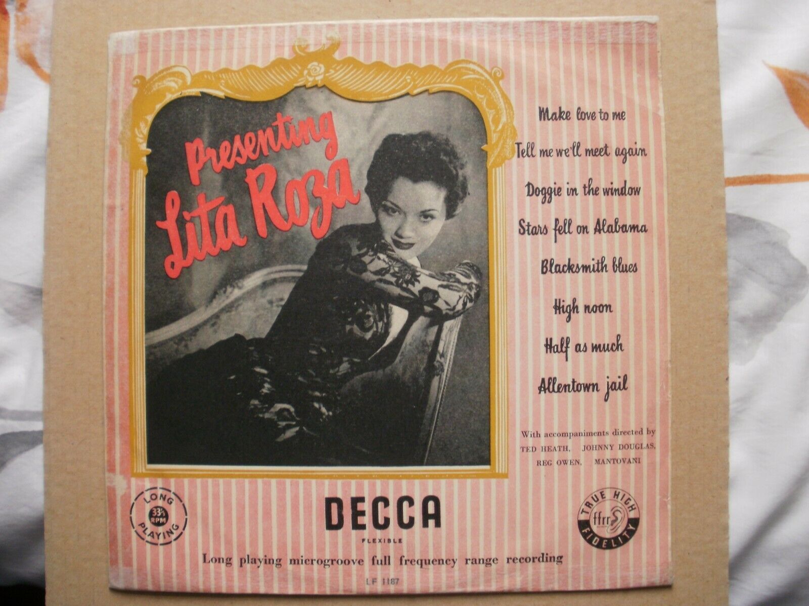 popsike.com - 10" LP ; Lita Roza "Presenting" 1954 Decca LF 1187 VG+/EX ...