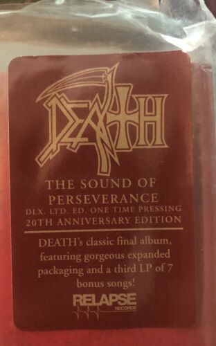 popsike.com - Death - Sound of Perseverance Vinyl (Rare 3 LP Green ...