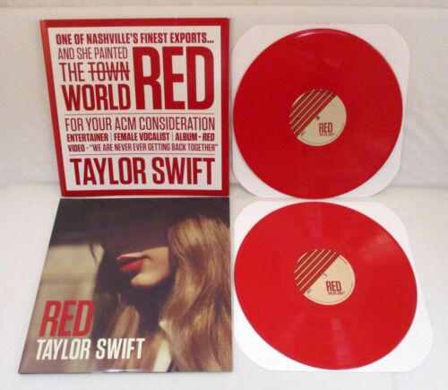 popsike.com - TAYLOR SWIFT RED 2 LP COLORED VINYL FOR YOUR ACM ...
