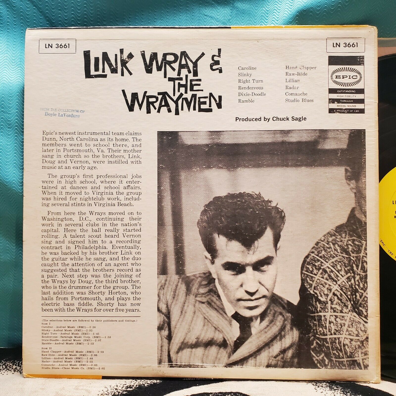 popsike.com - Link Wray and the Wraymen Raymen Original 1963 EPIC Yellow Label MONO LN-3661 LP ...