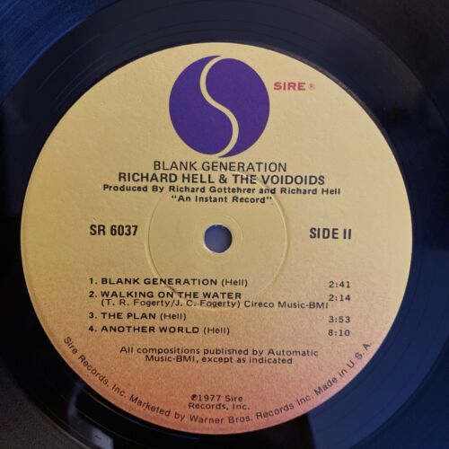 popsike.com - Richard Hell & The Voidoids - Blank Generation - 1977 US ...