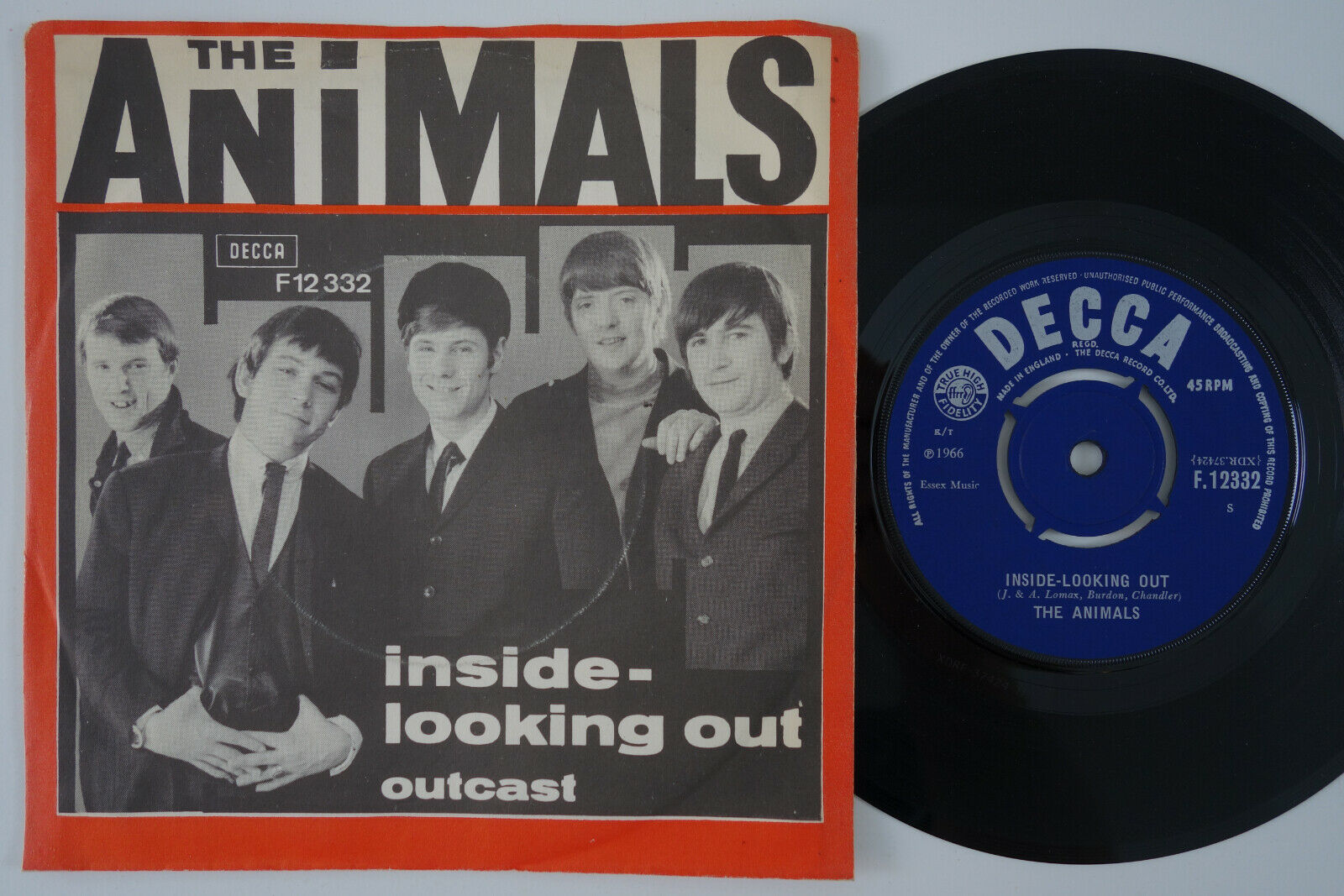 popsike.com - ANIMALS Inside Looking Out RARE Denmark 45 Outcast danish ...