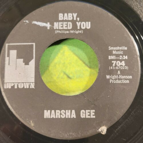 popsike.com - Hear Rare Northern Soul 45. Marsha Gee on Uptown Baby I ...