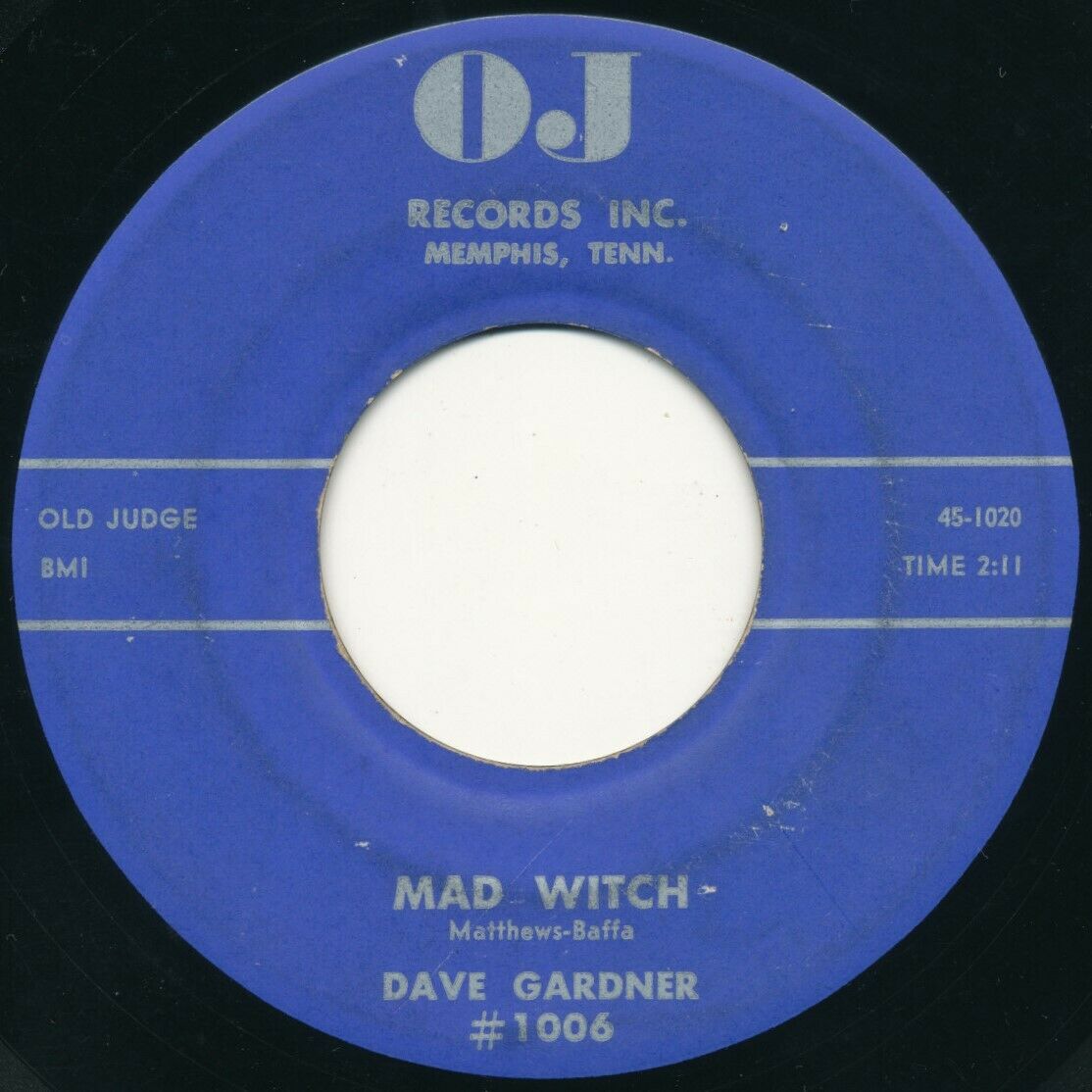 popsike.com - DAVE GARDNER - Mad Witch - 45 RPM Rockabilly Halloween ...