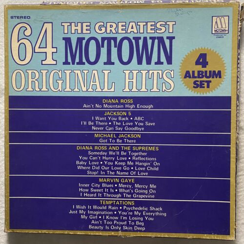 popsike.com - V/A The Greatest 64 Motown Original Hits 4xLP box set ...