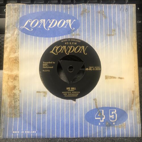 popsike.com - NERVOUS NORVUS "APE CALL" 1956 UK GOLD TRI LONDON 45 & SLEEVE - NICE CLEAN COPY ...