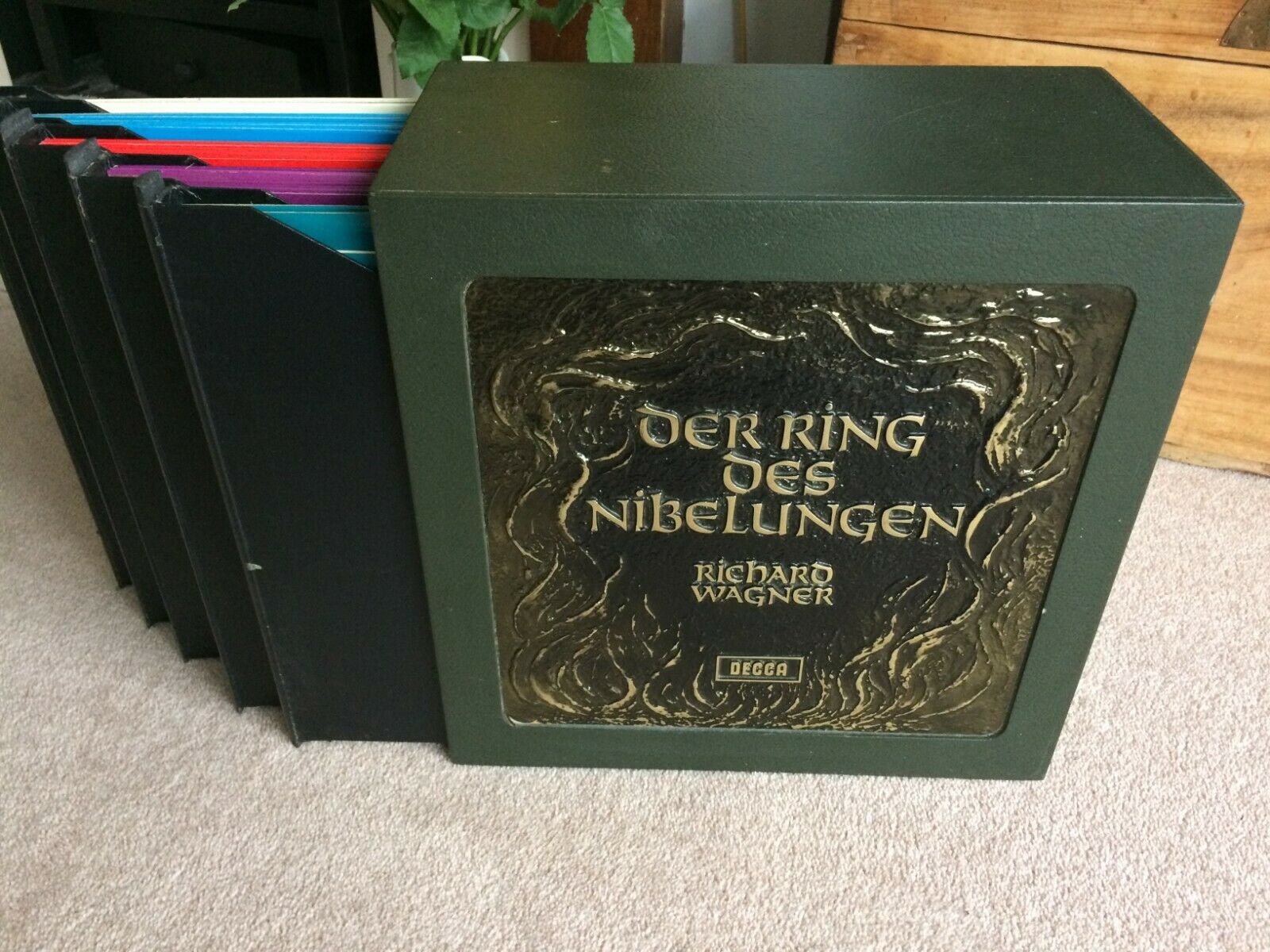 popsike.com - 5. EX+ SOLTI WAGNER Der Ring Des Nibelungen 1st UK DELUXE WOODEN BOX SET 1-22 ...