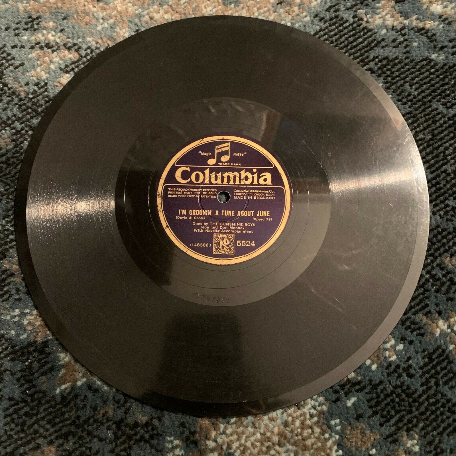 popsike.com - Jazz Music 78 Record Croonin A Tune Sunshine Boys Rare ...