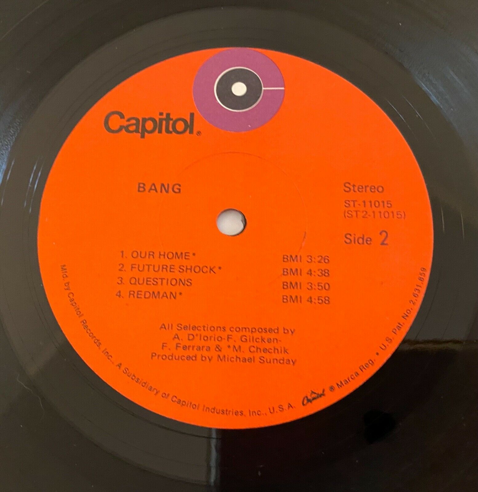 popsike.com - BANG Self Titled OG Near Mint 1972 Vinyl LP Capitol ST ...