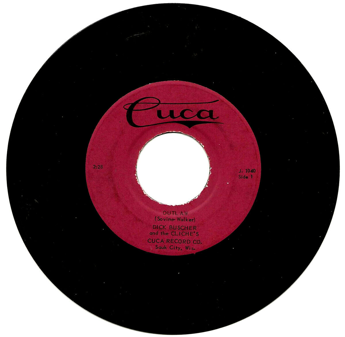 popsike.com - DICK BUSCHER & THE CLICHES-DUBUQUE, IA CUCA RECORDS 1961 ...