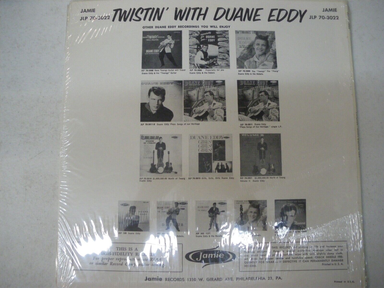 popsike.com - JAMIE JLP-70-3022 Mono Sealed TWISTIN' WITH DUANE EDDY LP ...