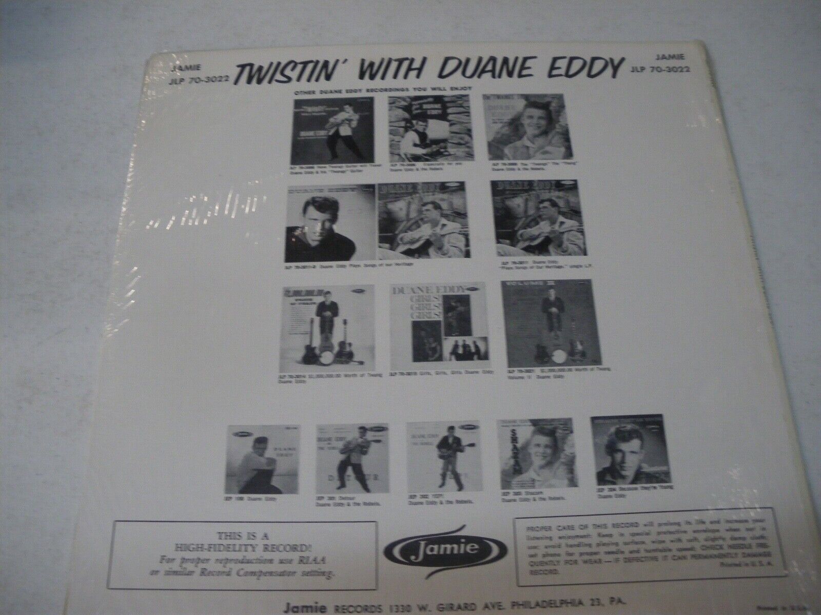 popsike.com - JAMIE JLP-70-3022 Mono Sealed TWISTIN' WITH DUANE EDDY LP ...