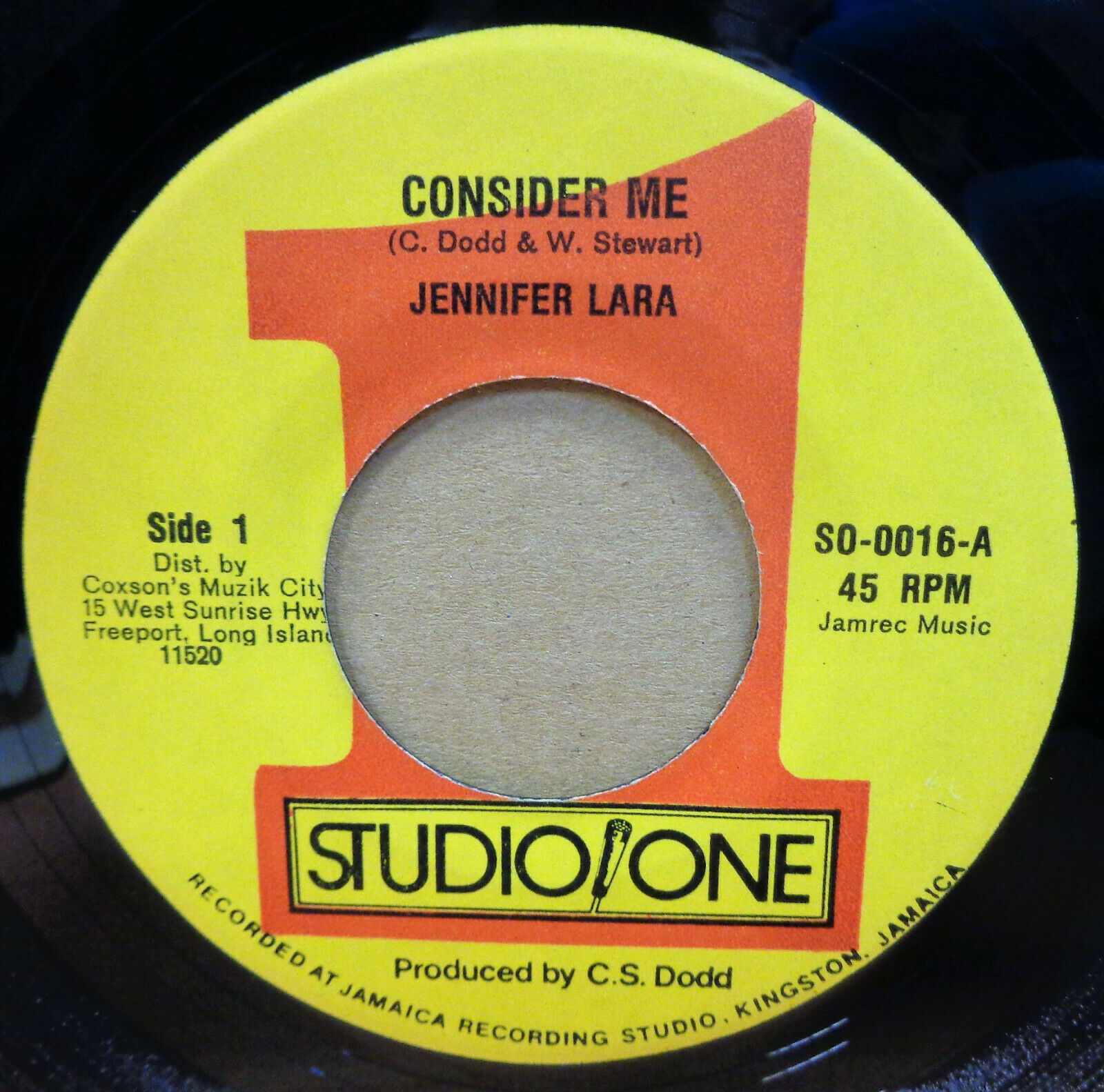 popsike.com - JENNIFER LARA CONSIDER ME / PART 2 JAMAICAN STUDIO ONE 7 ...