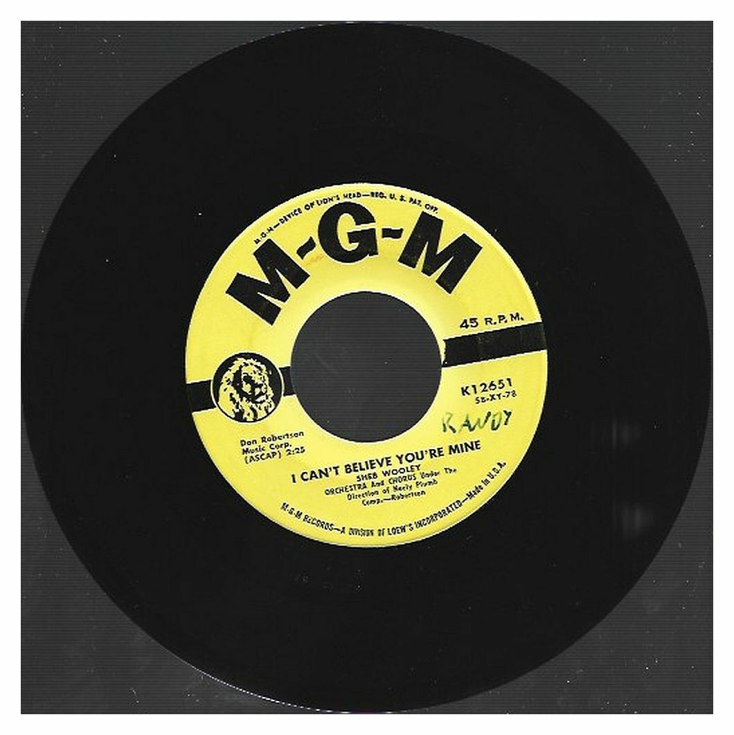 popsike.com - Sheb Wooley - The Purple People Eater / I Can't Believe ...