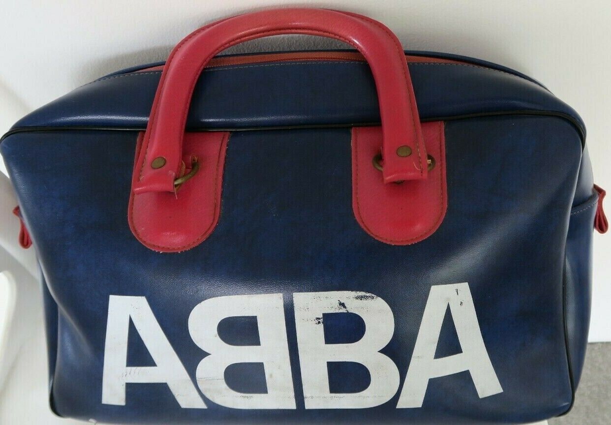 popsike.com - ABBA original 1970 Key Hole School Gym Bag Reg Grundy ...