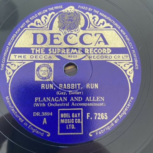 popsike.com - Rare 78rpm record, E, FLANAGAN AND ALLEN: Run Rabbit Run ...