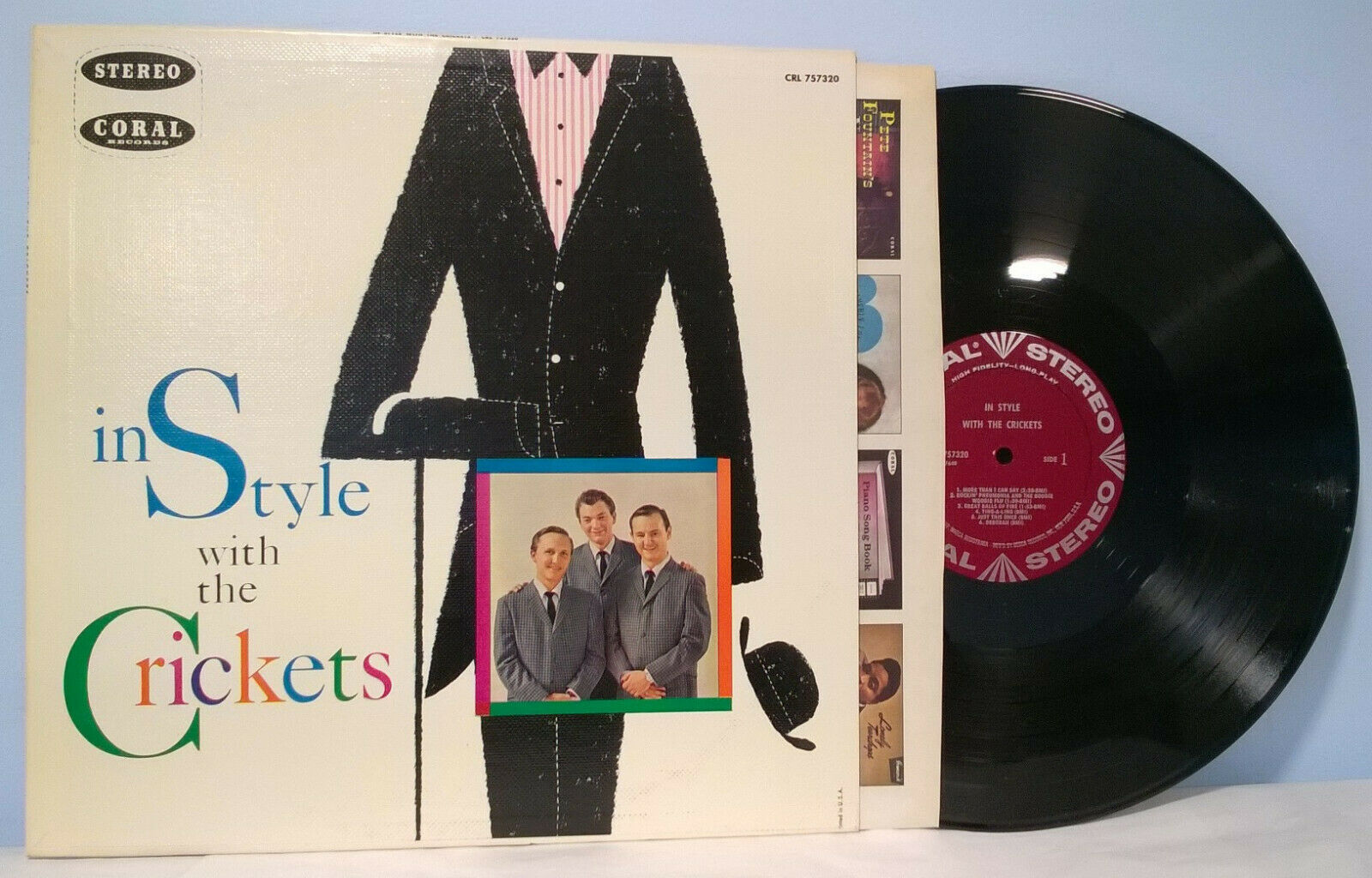 popsike.com - THE CRICKETS In Style With '60 Coral STEREO textured ...