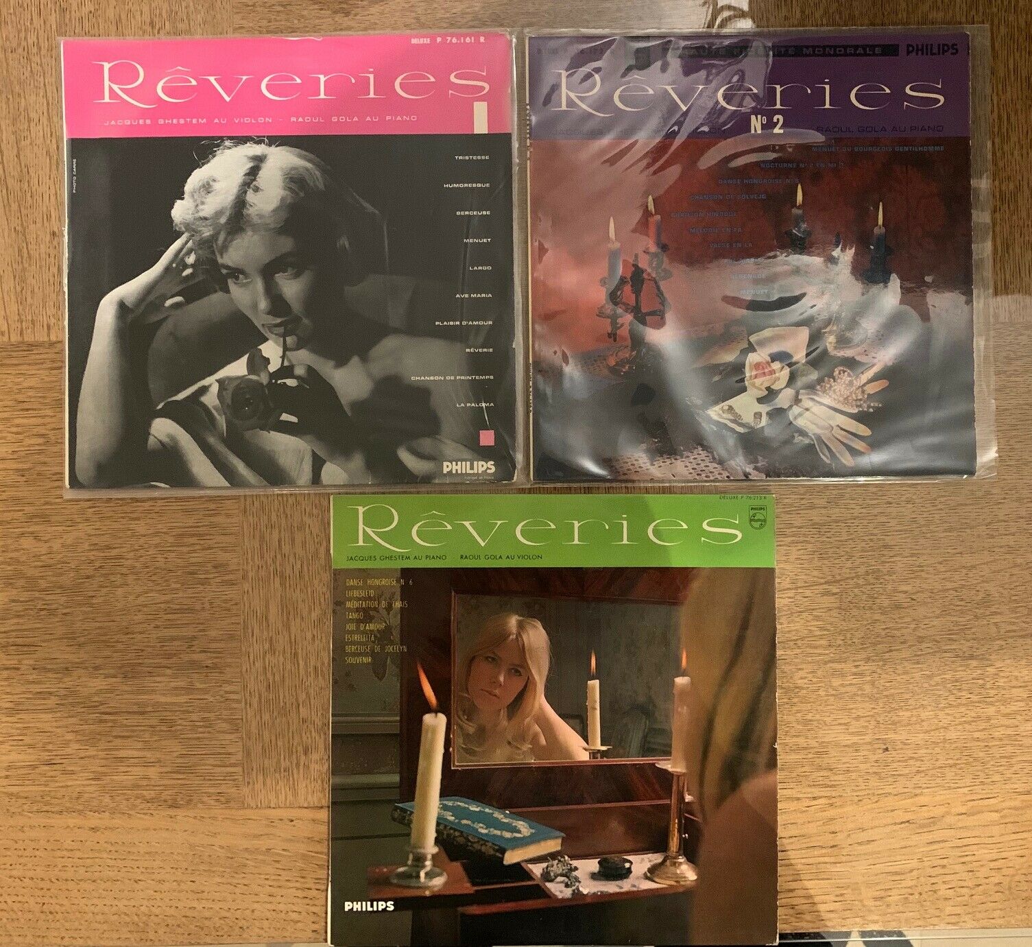 popsike.com - REVERIES N°1 2 3 - SET 3 LP - JACQUES GHESTEM RAOUL GOLA ...