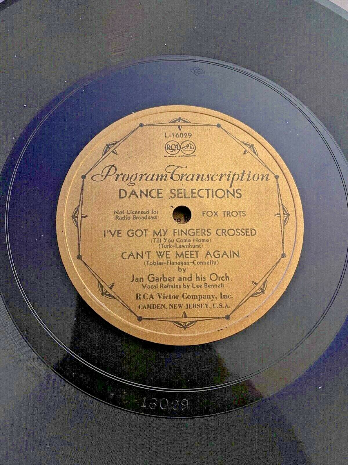 popsike.com - 1933 RCA VICTOR PROGRAM TRANSCRIPTION 33-1/3 disc JAN ...