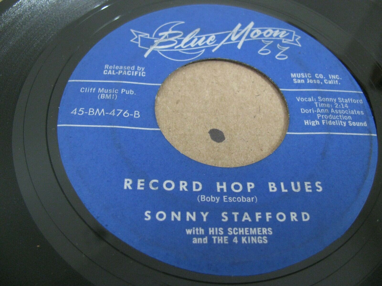 popsike.com - CALIF. ROCKABILLY 45 - SONNY STAFFORD - RECORD HOP BLUES ...