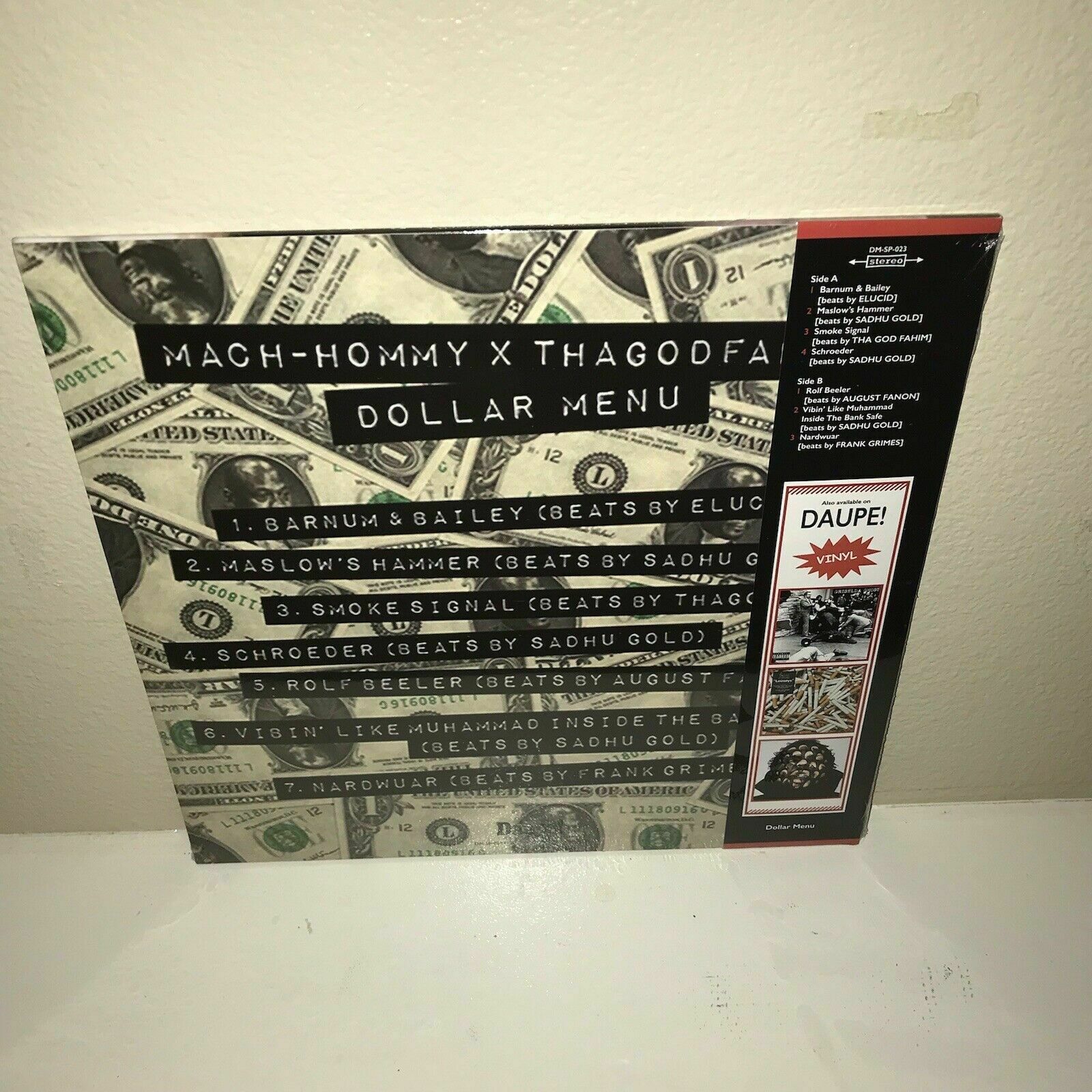 popsike.com - NEW Mach Hommy WHITE VINYL Dollar Menu ThaGodFahim ...