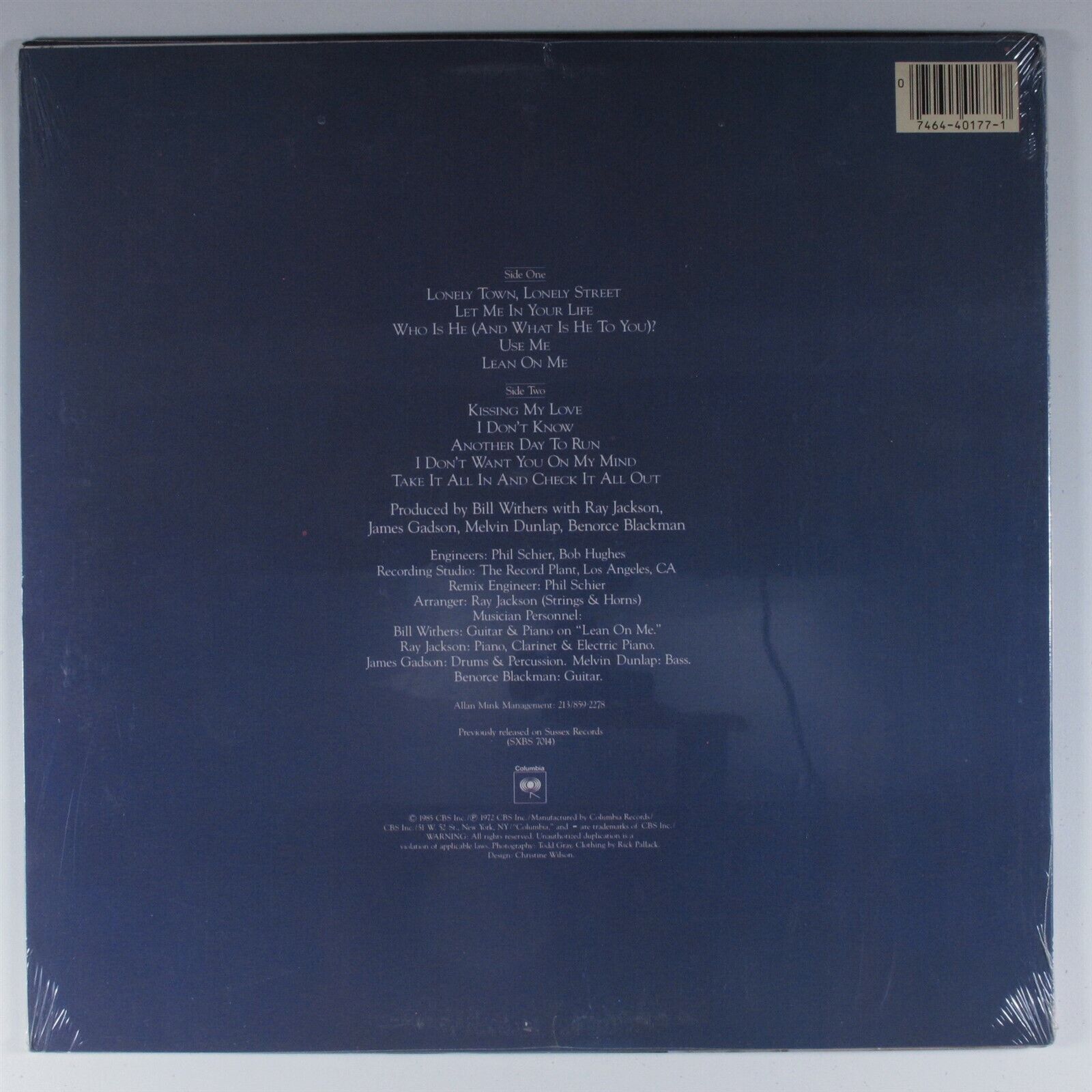 popsike.com - BILL WITHERS Still Bill COLUMBIA PC-40177 LP SEALED k ...