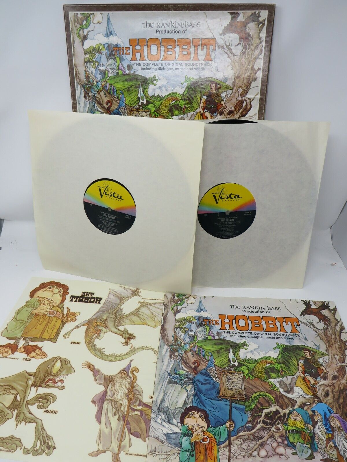 popsike.com - 1977 Rankin Bass The Hobbit Soundtrack 2LP's Book Box Set ...